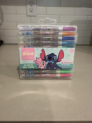 Disney Lilo & Stitch 24 Pack Gel Pens with Carrying Case *Primark*-NEW | eBay