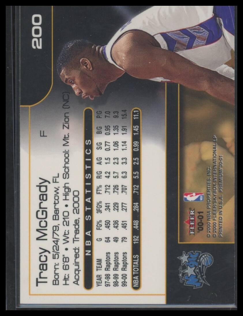 2000-01 Fleer Premium #200 Tracy McGrady | eBay
