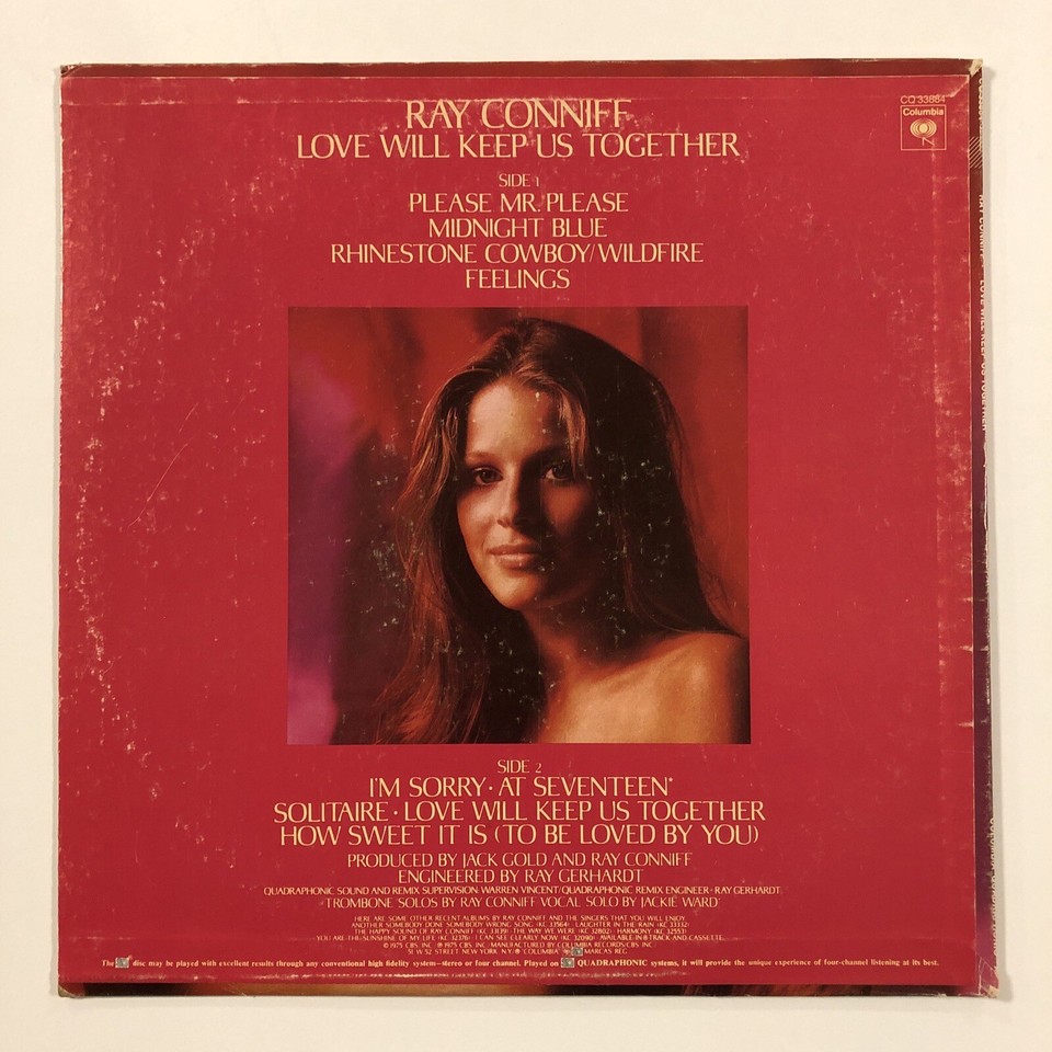 12” LP Vinyl Record RAY CONNIFF Love Will Keep Us Together | eBay