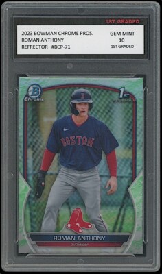 Roman Anthony 2023 Bowman Chrome Prospects Refractor Rookie Card 1st ...