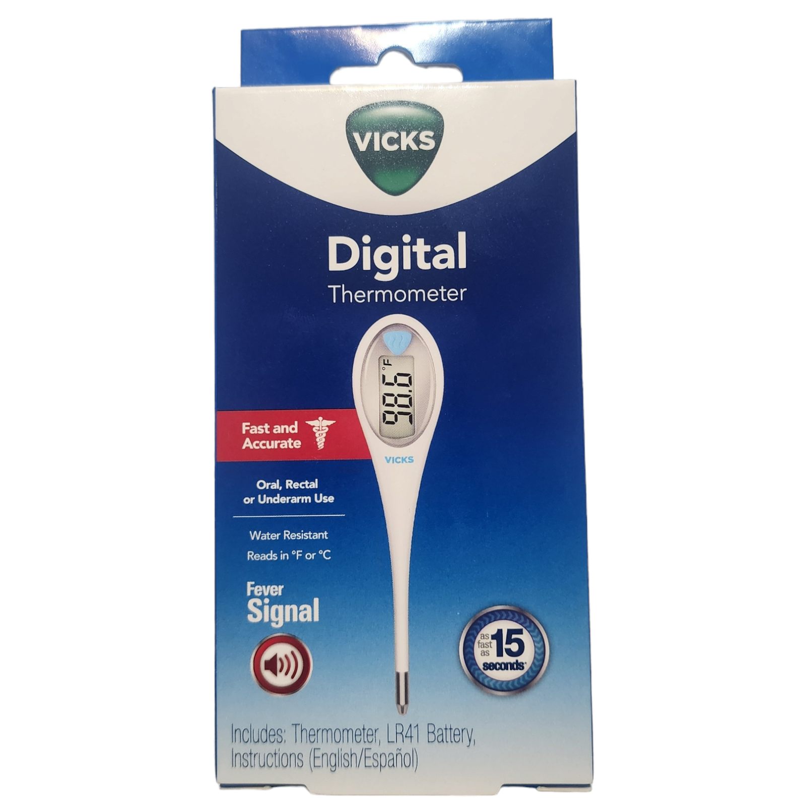 Vicks ComfortFlex Digital Thermometer Color Coded Fever Signal for sale ...