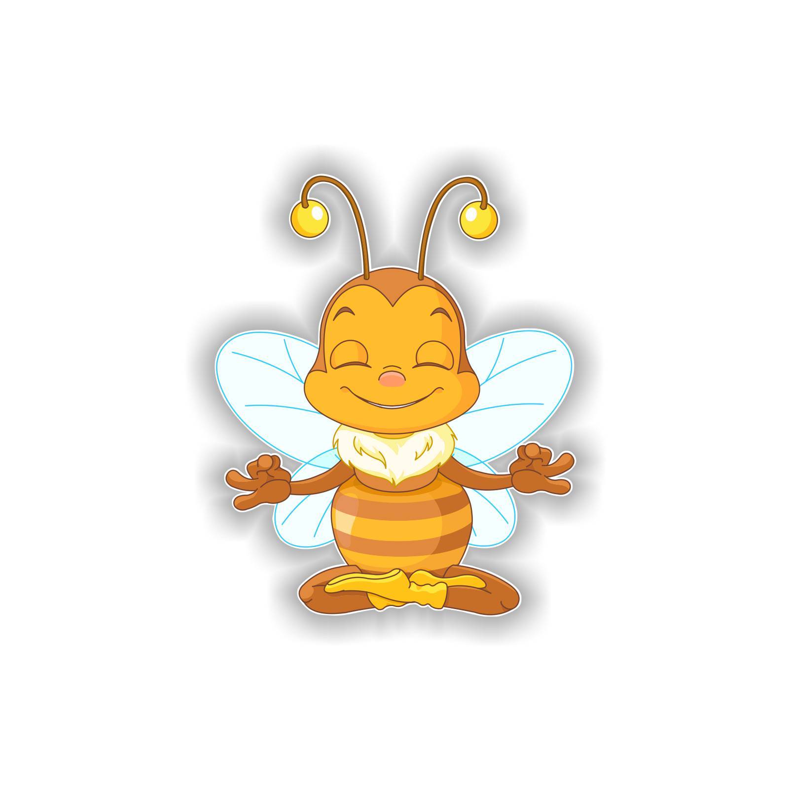 Autoaufkleber Biene Auto Aufkleber Sticker Yoga Bienen Om Entspannen ...