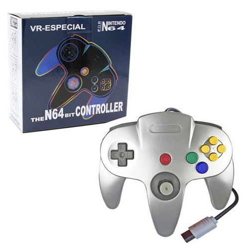 N64 - 5' Solid Silver Classic Controller Hexir (Nintendo 64 Wired ...