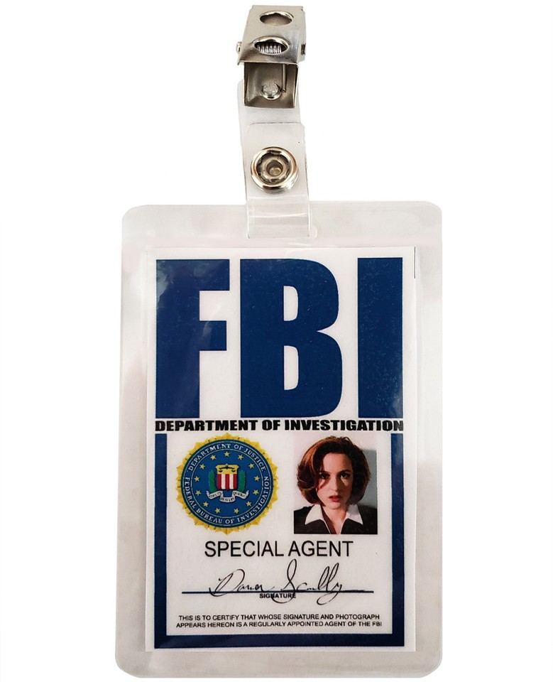 X FILES Dana Scully FBI ID Badge Name Tag Card Laminate for Costume ...