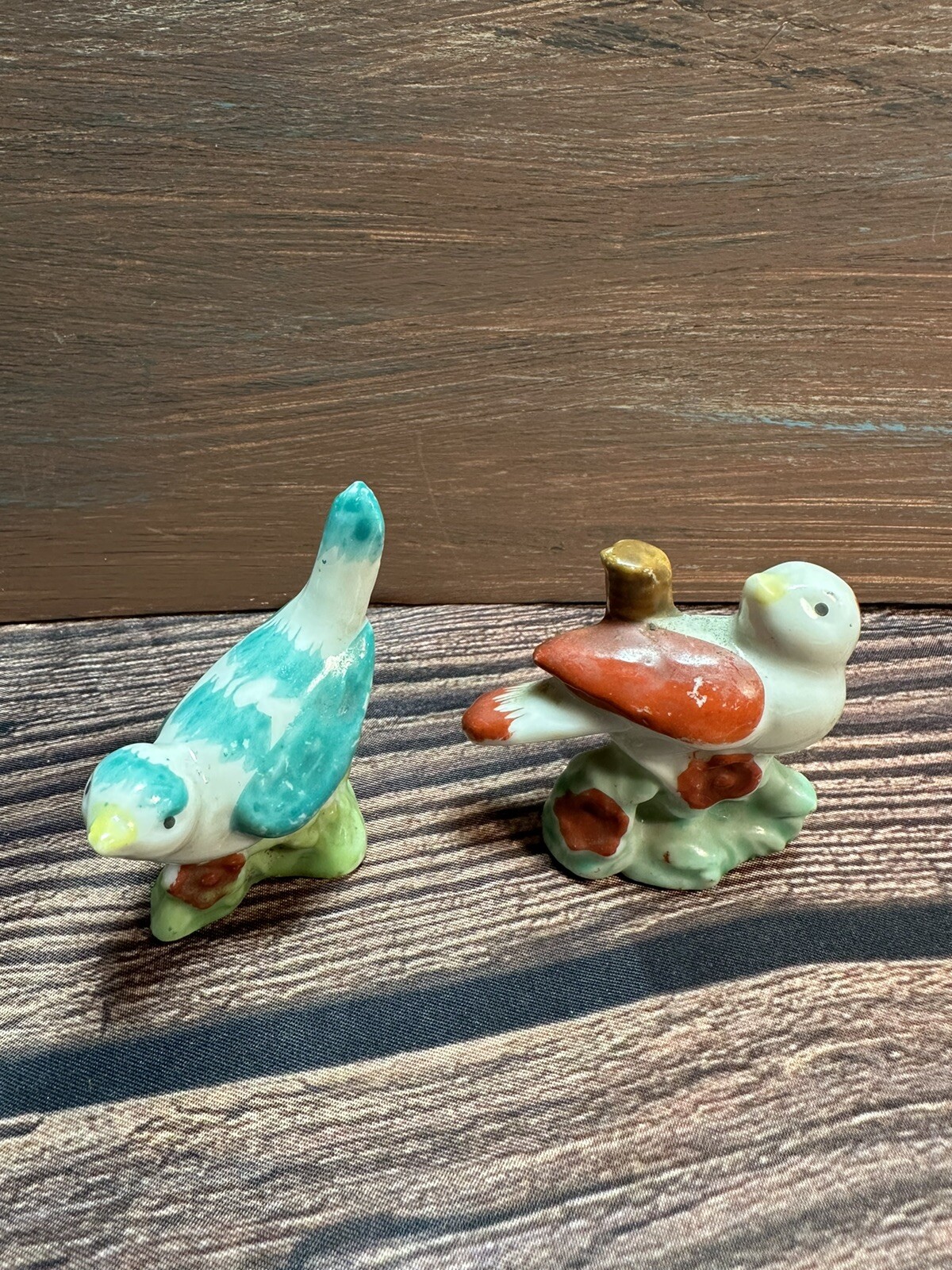 Set of 2 Vintage Small 2" Ceramic Bird Figurines Made in Japan Hand ...