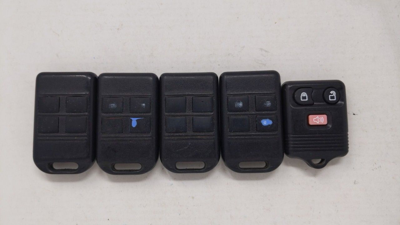 Lot Of 5 AFTERMARKET Keyless Entry Remote Fob Mixed Fcc Ids Mixed Part ...