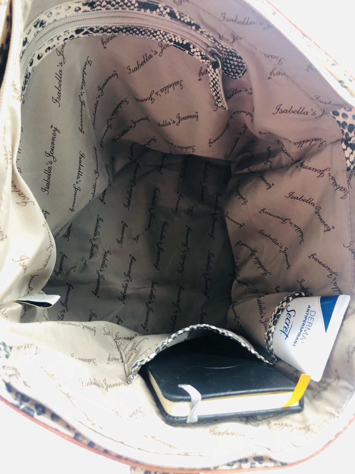 Isabella's Journey Faux Snakeskin Leather Large Handb… - Gem