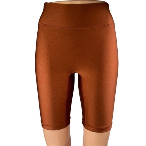 All Access Brown Rust Metallic Shiny High Rise Yoga Athletic Biker ...