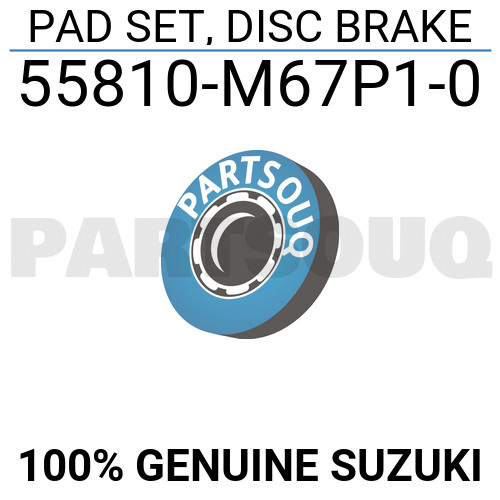 55810M67P10 Genuine Suzuki PAD SET, DISC BRAKE 55810-M67P1-0 | eBay