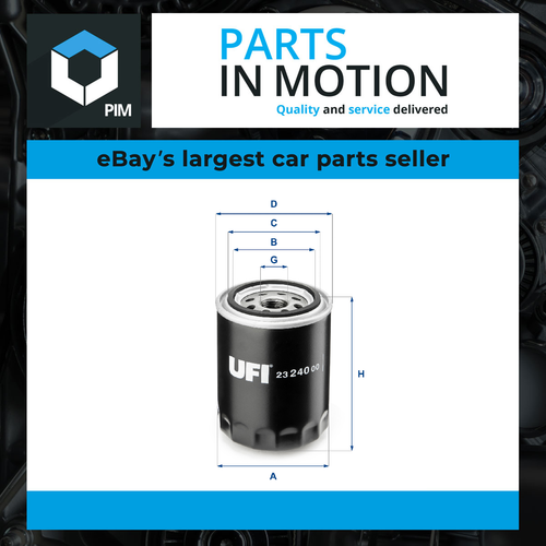 Oil Filter fits NISSAN CHERRY N10 1.4 80 to 81 A14S UFI A5208H890C ...