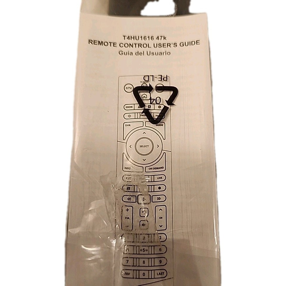 TV Cable Box Remote Control Authentic Model T4HU1616-47K for Optimum ...