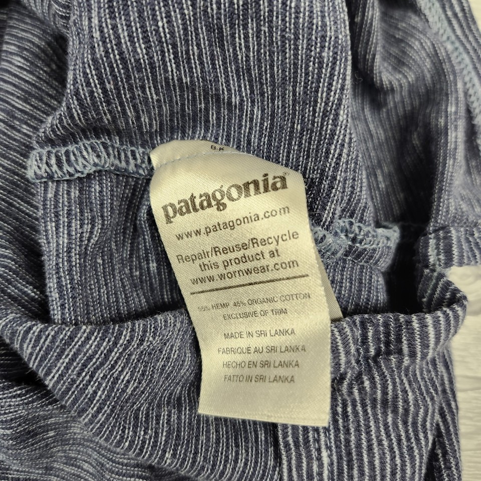 Patagonia Blue Striped Hemp Blend Tank Top Womens Size Small | eBay