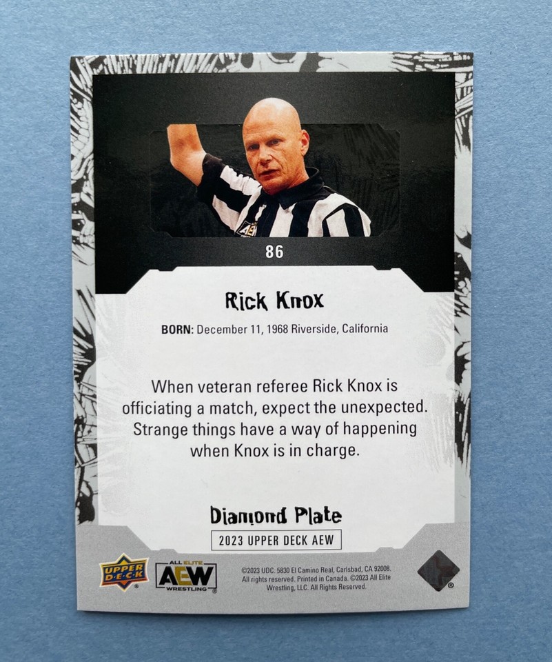 2023 Upper Deck AEW Wrestling Rick Knox Diamond Plate #86 | eBay
