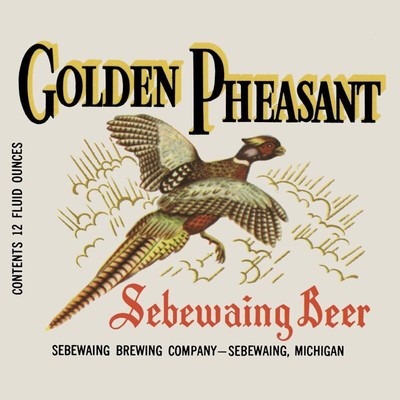 Sebewaing Golden Pheasant Beer NEW Sign 18" SQUARE USA STEEL XL Size 4 ...