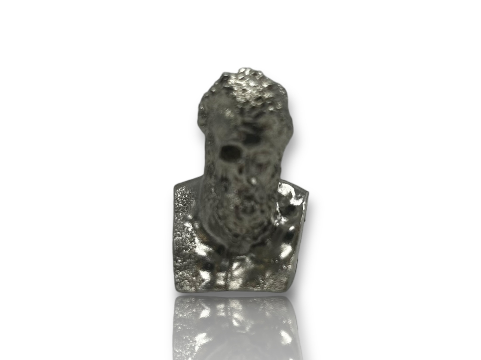 1 Ozt .999+ Silver Hercules Half Skull Face Bust Statue Silver Bullion ...
