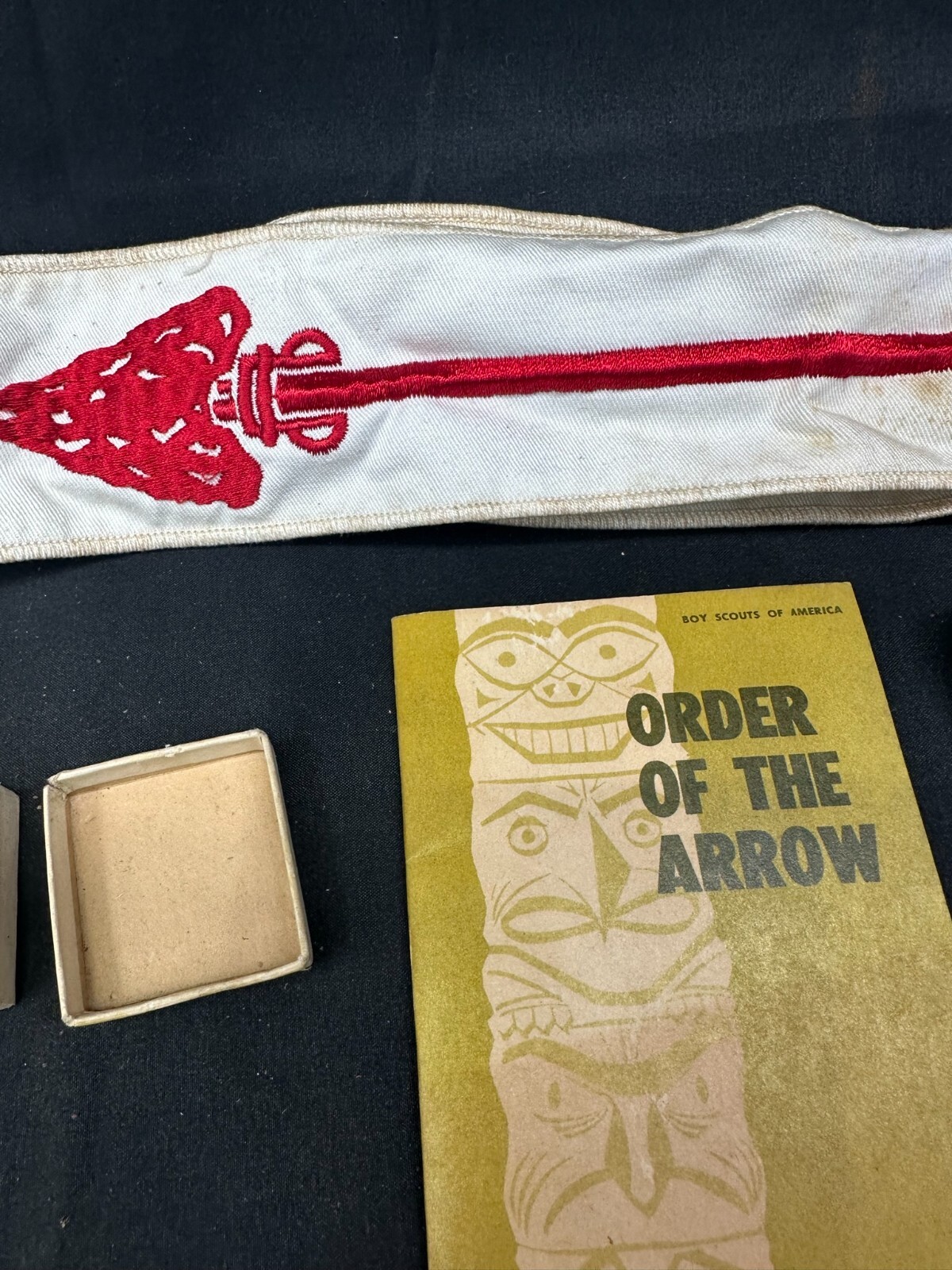 vintage boy scout 1960s order of the arrow sash banner first class ...