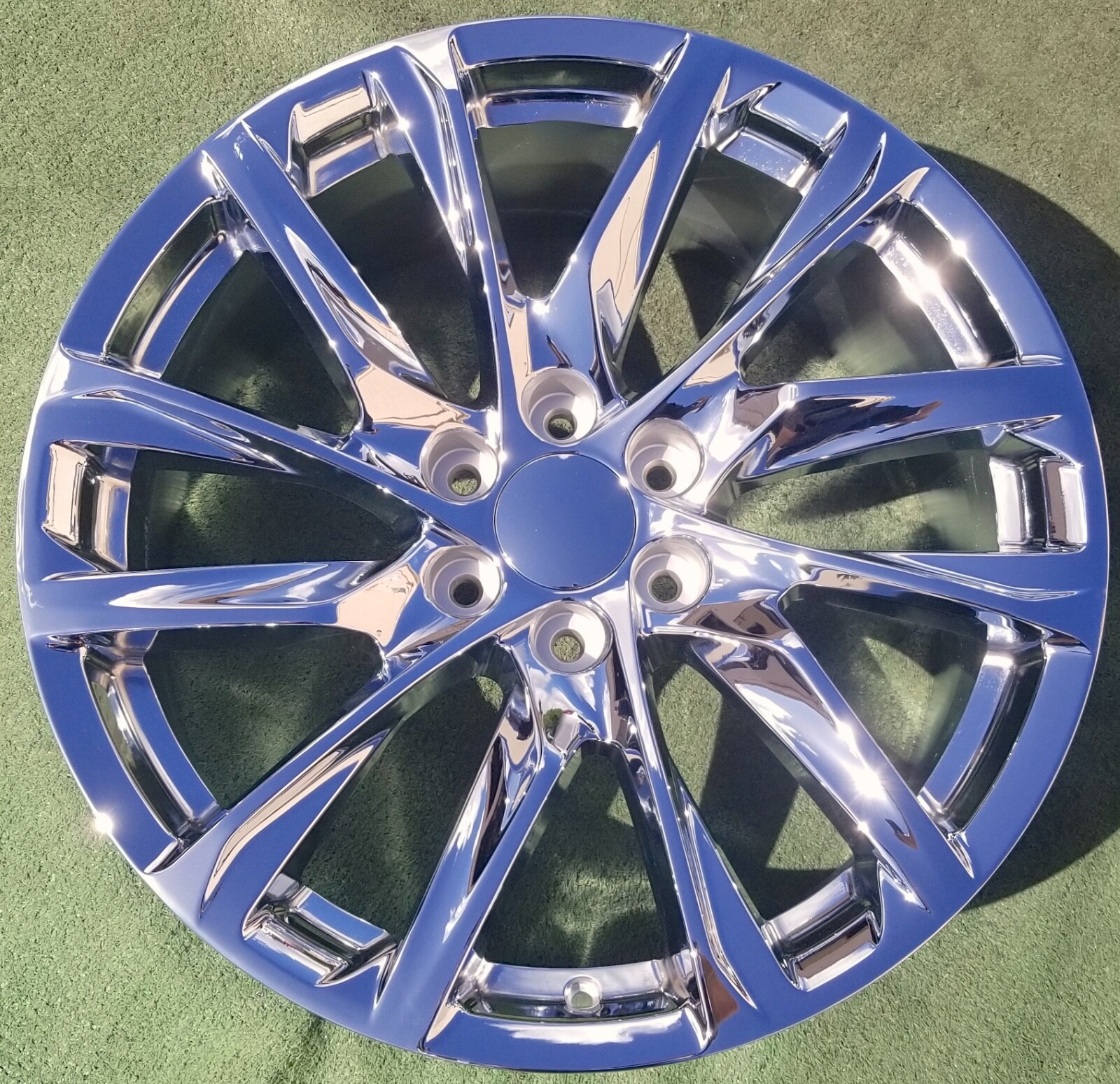 Set Chrome 22 Wheels Cadillac Escalade Yukon Tahoe OEM Factory GM Spec ...
