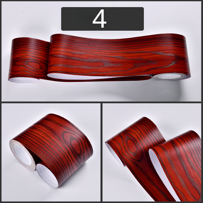 5M Wood Grain Waistline Wall Sticker Self Adhesive Skirting Border ...