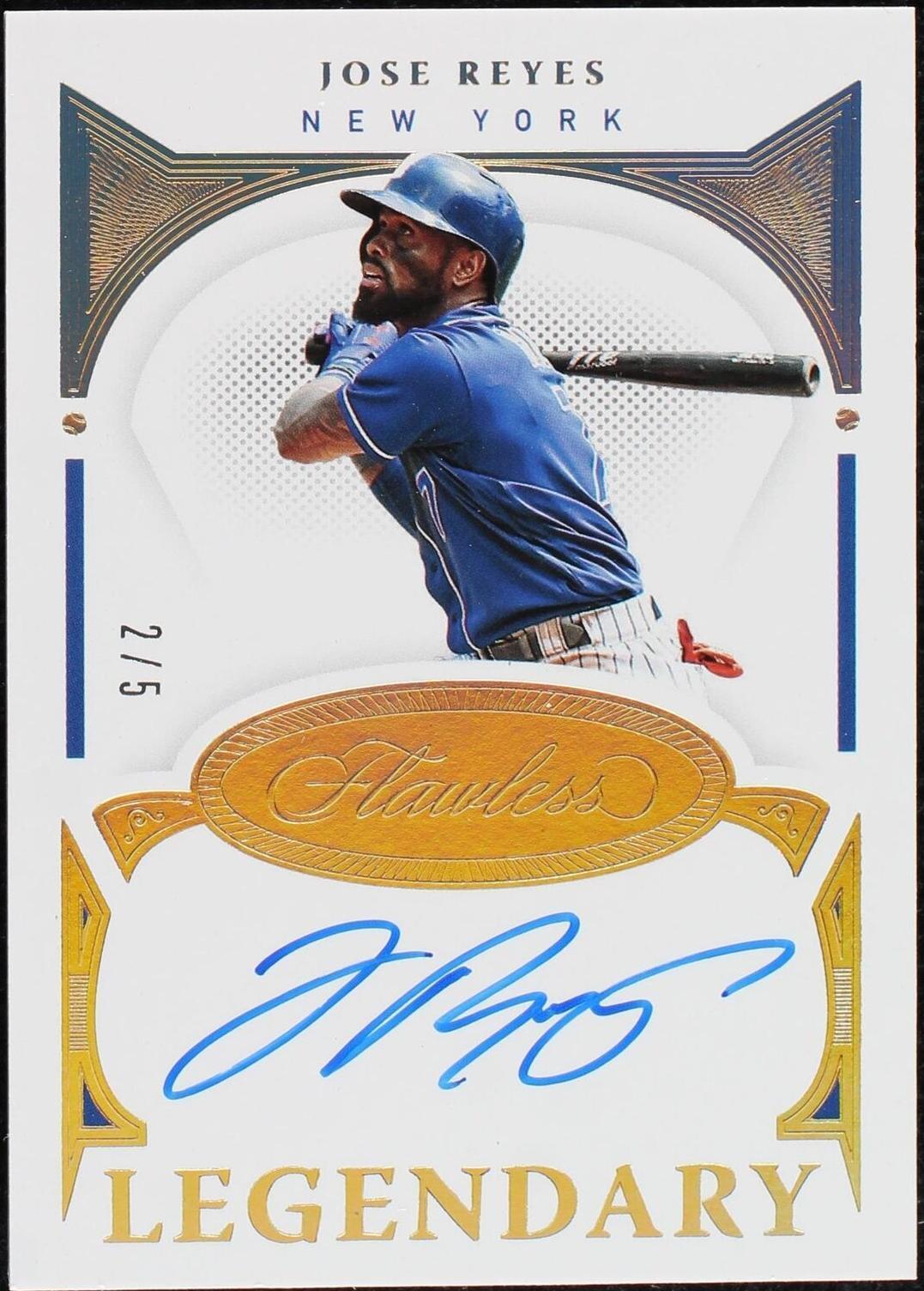 2021 Panini Flawless - Legendary Signatures Jose Reyes #LS-JR Gold /5 ...