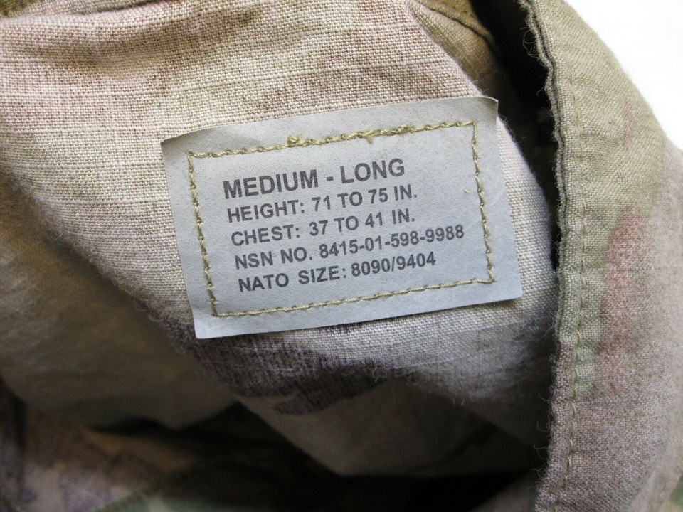 ARMY AIR FORCE OCP UNIFORM SET FLAME RESISTANT MEDIUM/LONG ACUs OCPs ...