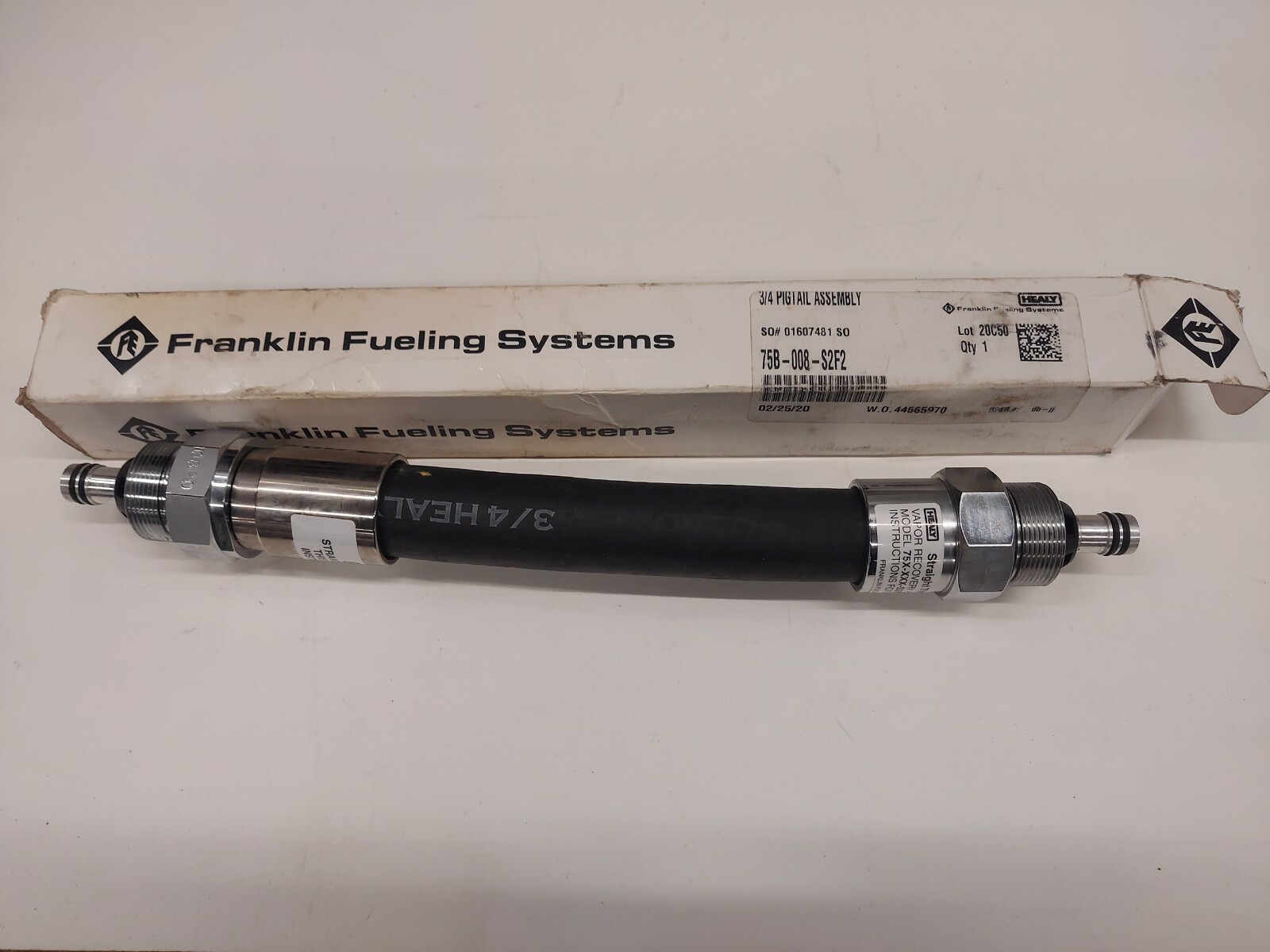 Healy FFS 3/4 Vapor Recovery Pigtail Whip Hose 75B-008-S2F2 one end ...