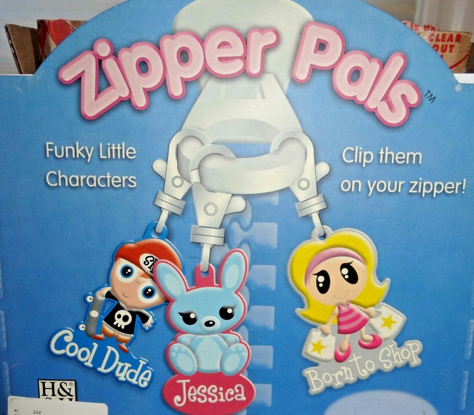 Zipper Pulls Kids Name Tag Zipper Pals ID Charm Backpack Bag Choose ...