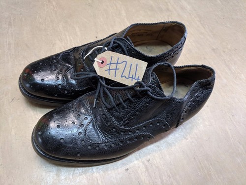 Original British Army Issue Black Leather Brogue Parade Shoes Size 7M ...