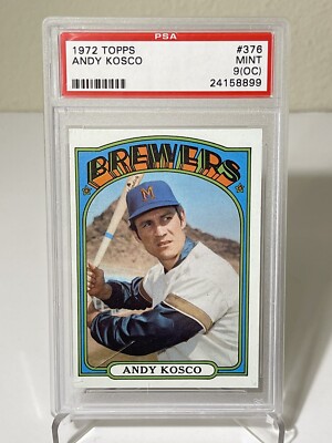 1972 Topps Andy Kosco #376 PSA 9 Mint Milwaukee Brewers | eBay