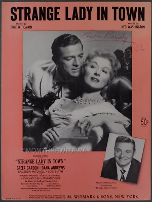 1955 STRANGE LADY IN TOWN Tiomkin Washington GREER GARSON Dana Andrews ...