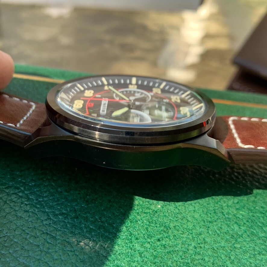 Bulova Prototype Aviator Chronograph PVD Sample Wristwatch No Movement ...