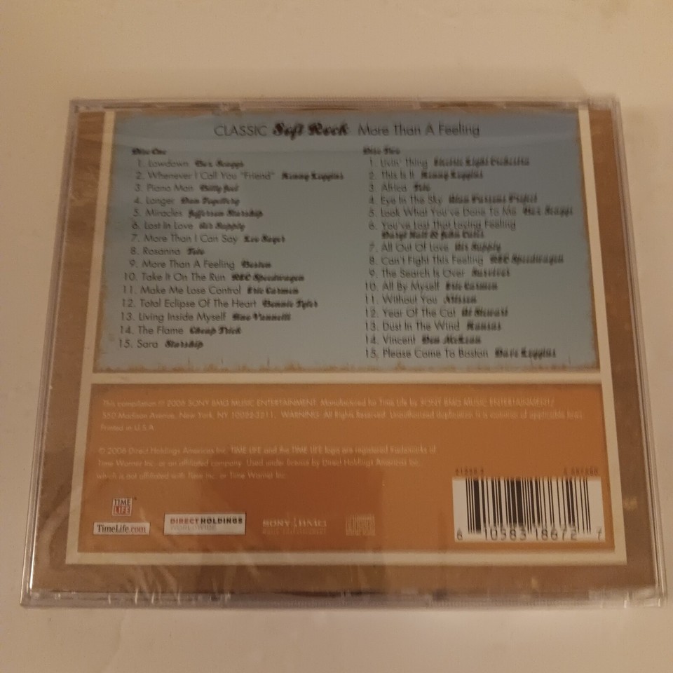 Time Life Classic Soft Rock More Than A Feeling 2 Audio CDs by Various ...