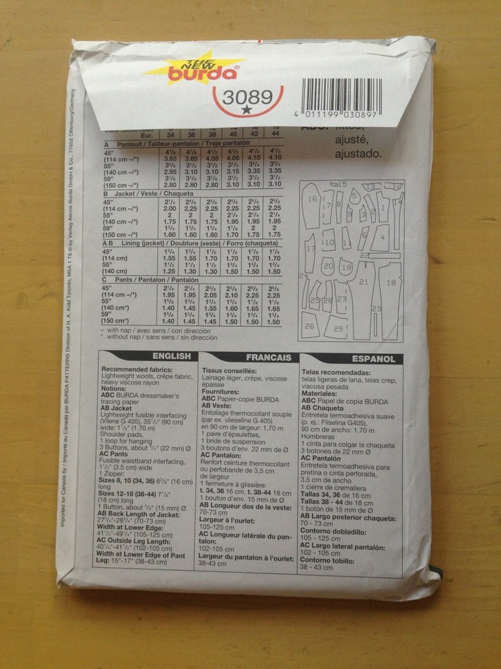 Burda Sewing Pattern, 3000-3900, Uncut, Choose Your Style | eBay