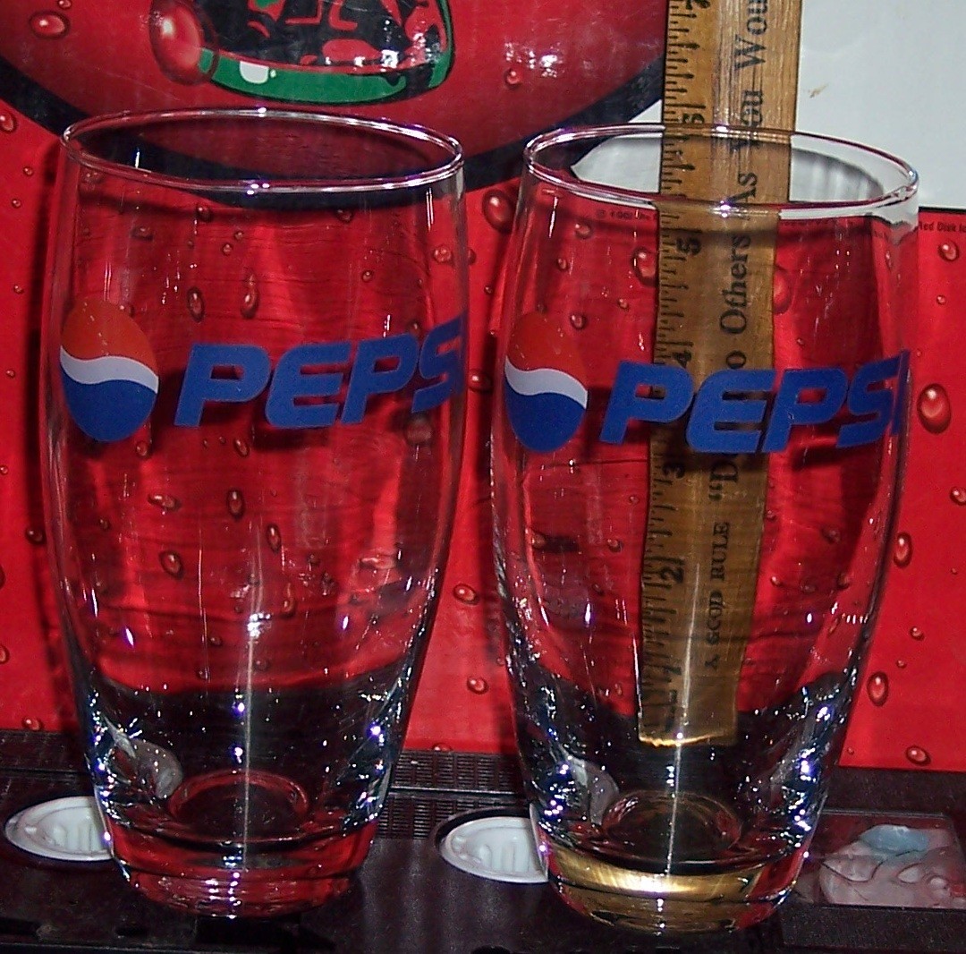 PEPSI - COLA DRINKING GLASS NO CHIPS OR CRACKS SET OF TWO | eBay