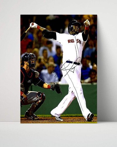 David Ortiz Autograph Poster - Powerful Swing - Big Papi Blast | eBay