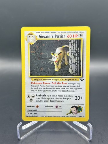 Pokemon TCG Giovanni's Persian Rare Holo Card Gym Challenge Set 8/132 ...