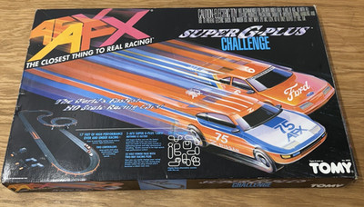 VINTAGE AFX SUPER G PLUS CHALLENGE FORD SLOT CAR RACING SET TOMY AURORA ...