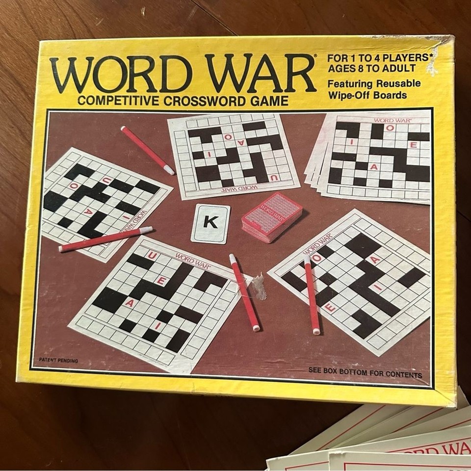 Vintage 1983 Whitman Word War Competitive Crossword Puzzle Board Game ...