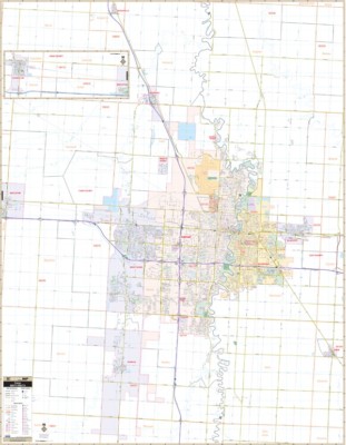 Fargo, ND & Moorhead, MN Wall Map | eBay