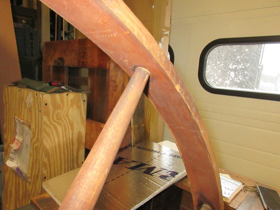 LATE victorian wooden ARCHED window screen embellishment? NICE turnings ...