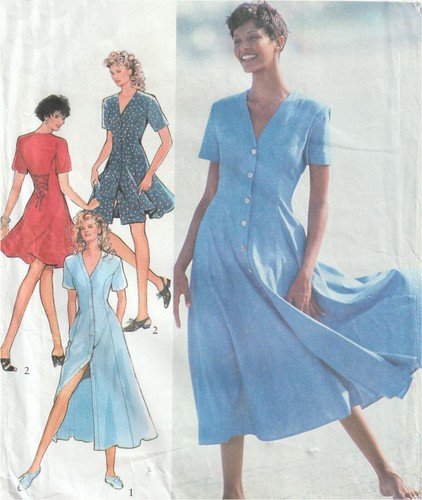 Women's Lace Back Dresses Retro Style Sewing Pattern 2228 UNCUT Sizes 6 ...