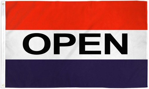 Open Flag 3x5ft We're Open Open Sign Welcome Open Banner Red White Blue ...