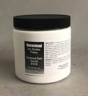 Dewaxed Dark Garnet Shellac Flakes by Homestead 1/4 lb (4 oz.) | eBay