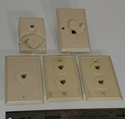 5 Modular Phone WALL PLATE - Single Line / Dual Line / Flush Collection ...
