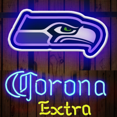 Seattle Seahawks Corona Extra Neon Sign Bar Pub Man Cave Wall Decor ...