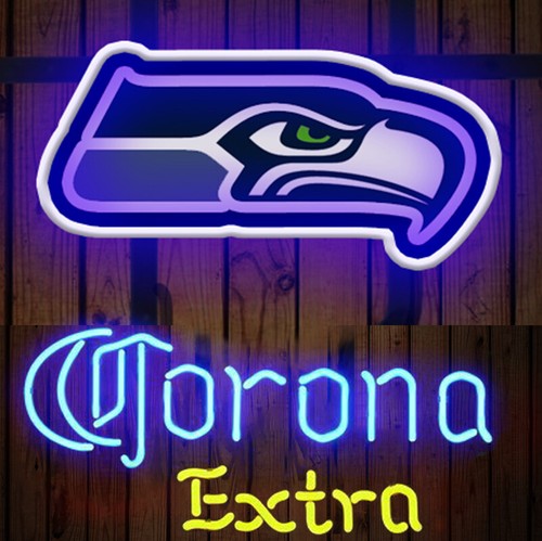 Seattle Seahawks Corona Extra Neon Sign Bar Pub Man Cave Wall Decor ...