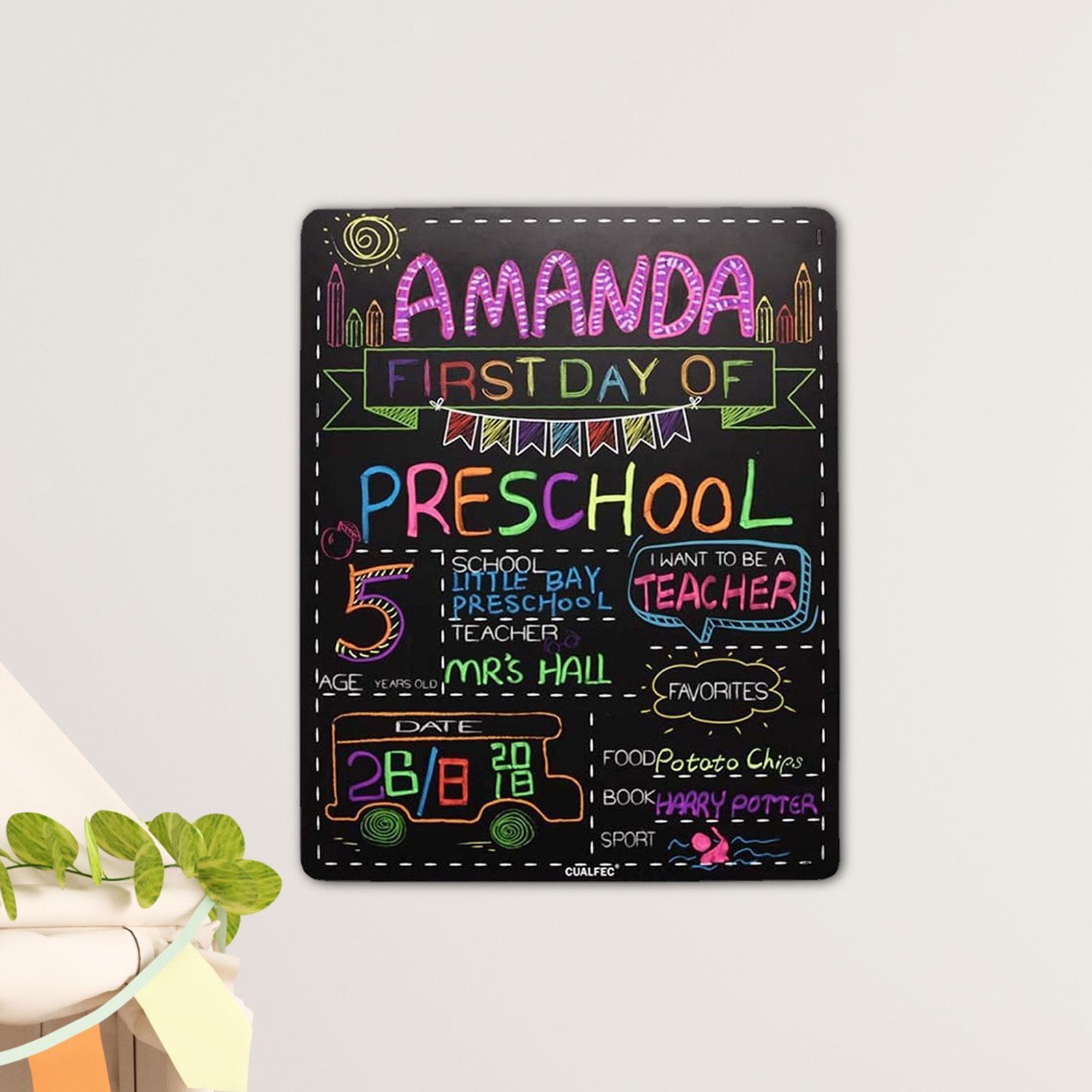 Back to School Sign Portable Wooden Chalkboard for Reception | eBay