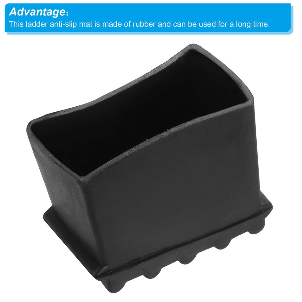 2pcs Black Rubber Step Ladder Foot Mat LADDER PROTECTION Accessories ...