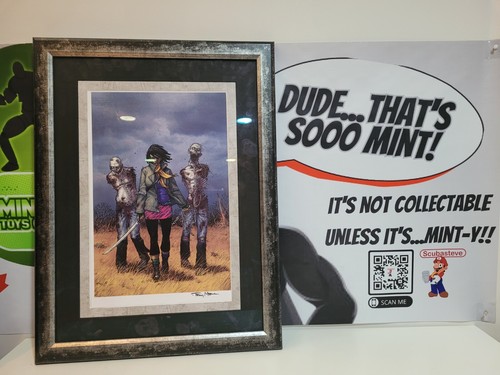 Walking Dead #19 Michonne Framed Print SIGNED Tony Moore 2004 Variant ...