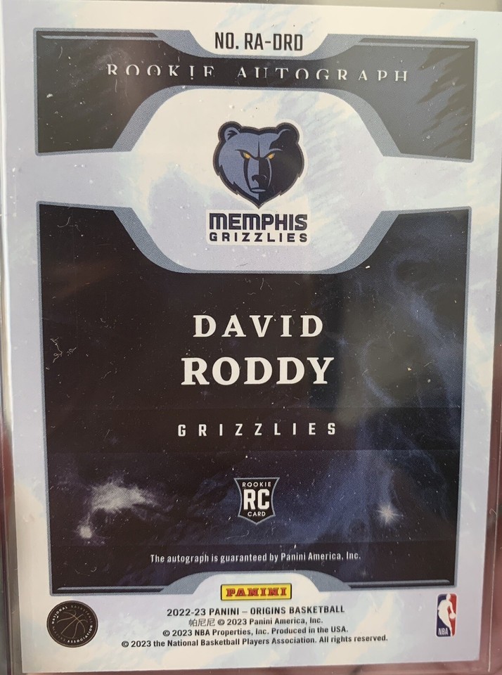 2022 Panini Origins David Roddy #RA-DRD Rookie Auto RC on card auto 40/ ...