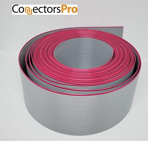 34P 20 Feet Roll 34 Conductors IDC Silver Flat Ribbon Cable for 2.54mm ...